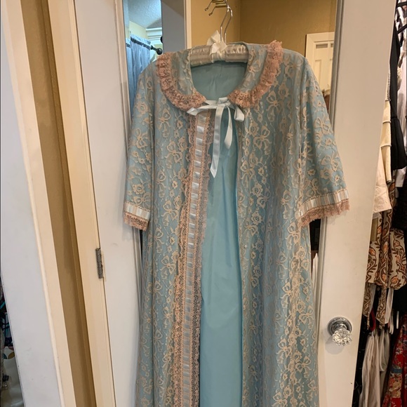 Intimates & Sleepwear | Vintage Light Blue Lacy Nightgown | Poshmark